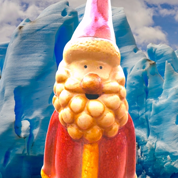 Unknown | Holiday | Vintage Skinny Santa Claus Glazed Ceramic Figurine ...